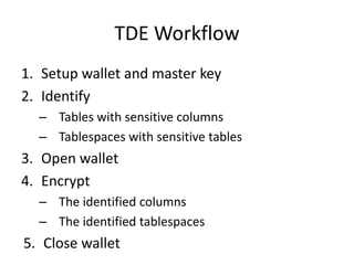 Oracle Transparent Data Encryption (TDE) 12c | PPT