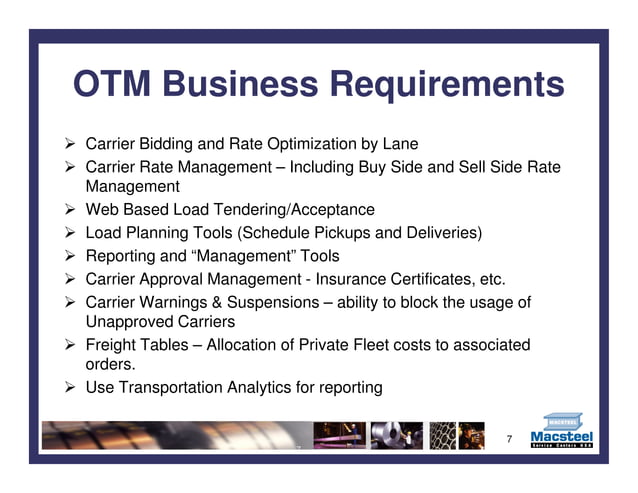 Oracle Transportation Management Customer Case Study | PDF | Logistics | Business