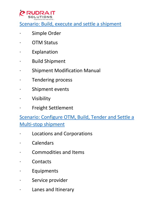 Oracle Transportation Management Otm Pdf