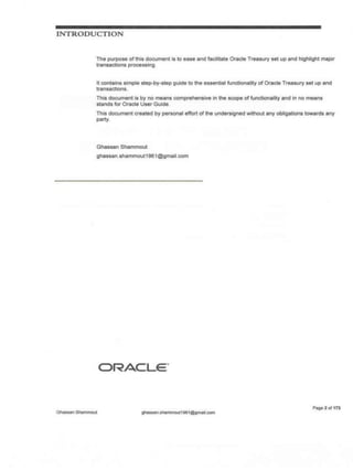 Oracle treasury setup and transactions user guide | PPTX