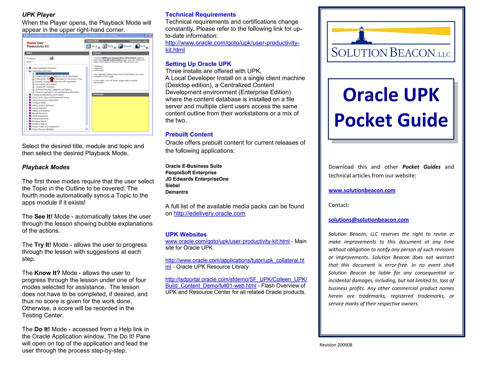 Oracle upk pocketguide | PDF