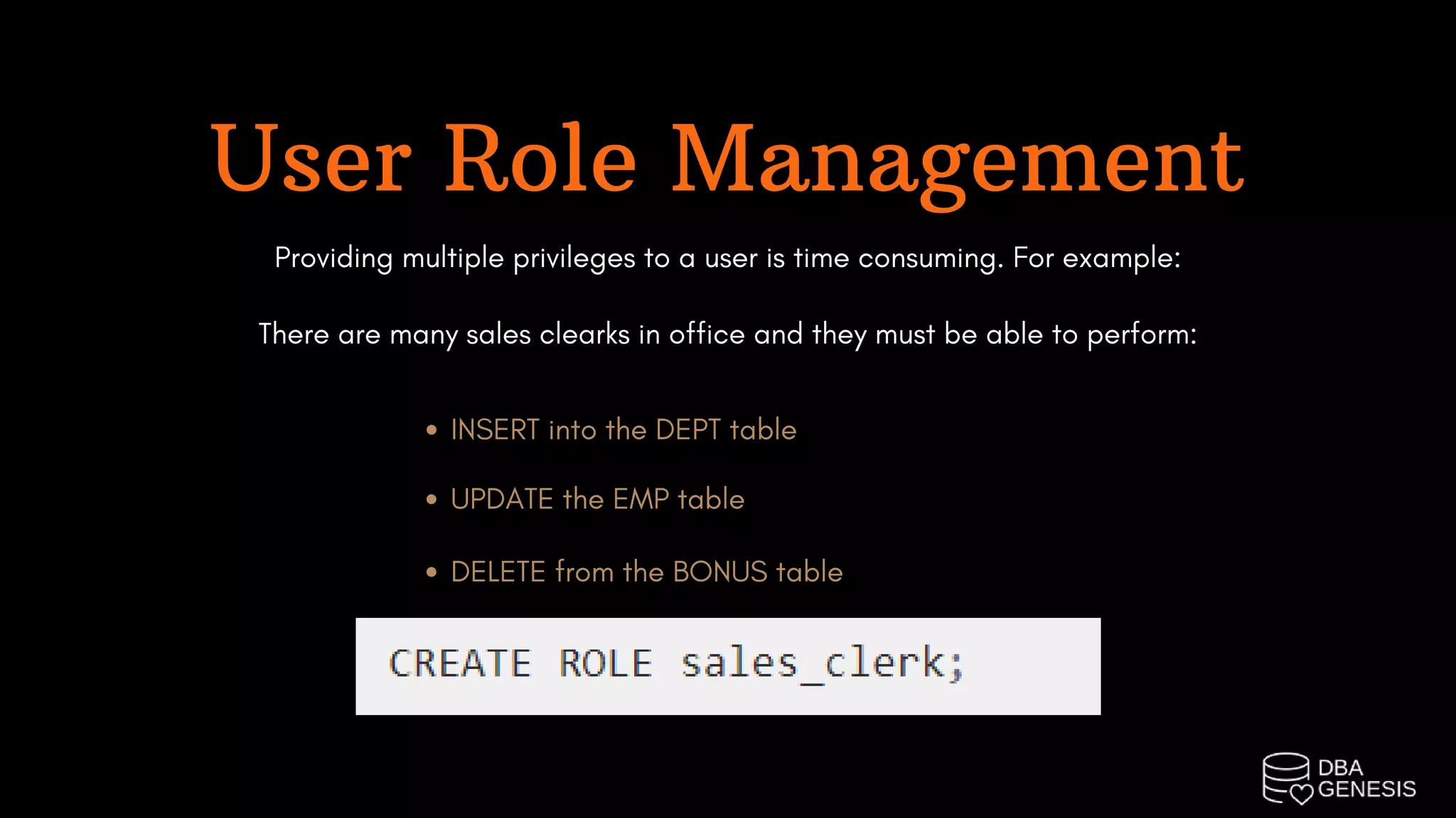 Oracle User Management | PPT
