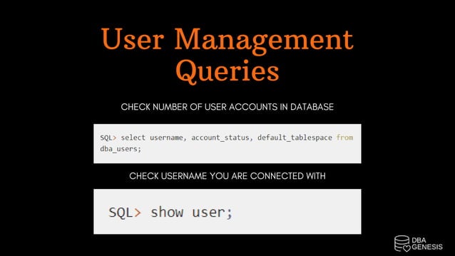 Oracle User Management | PPT