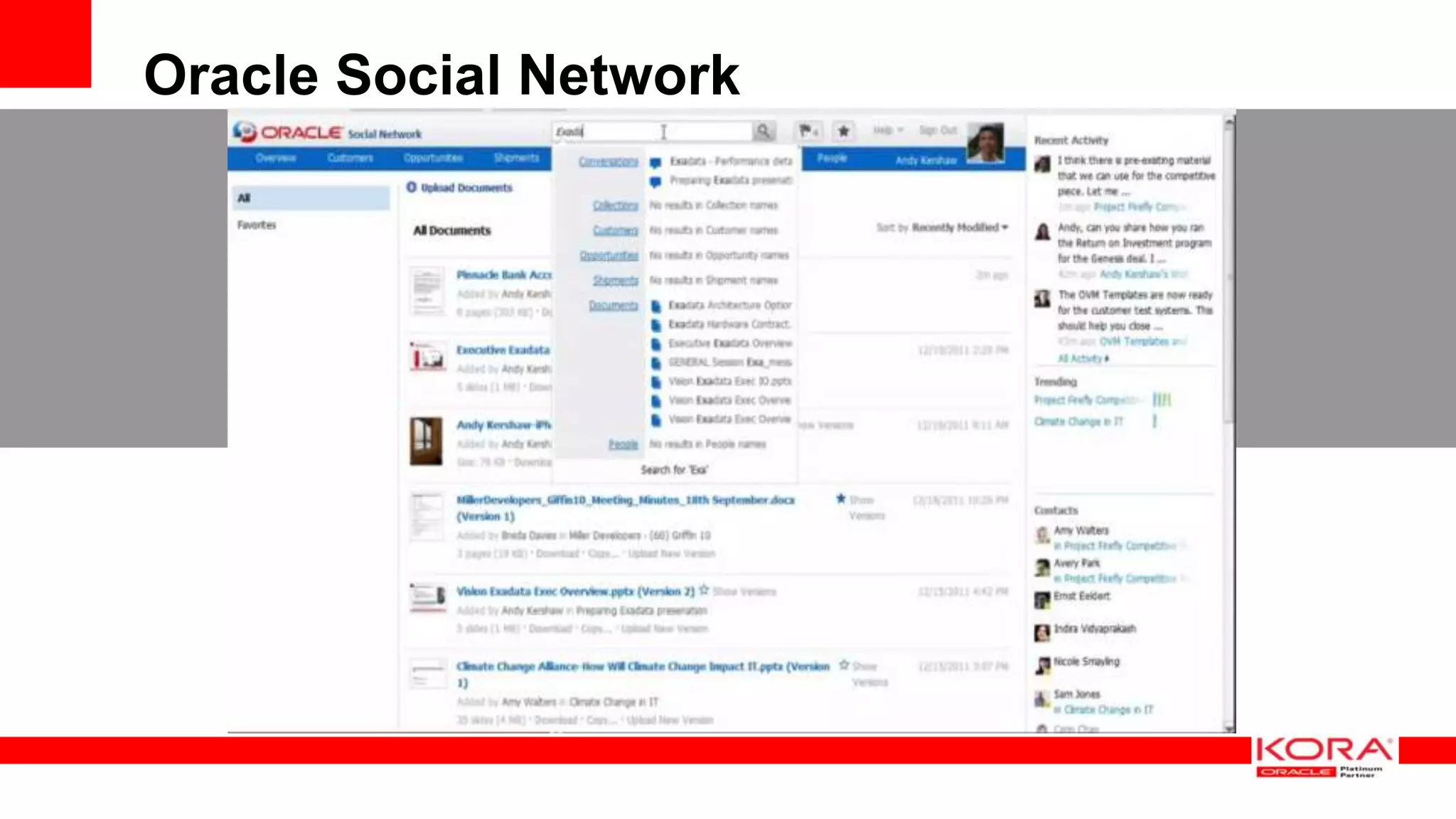 Oracle, Social Media & Network | PPT