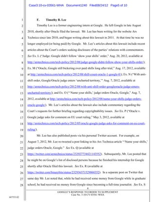 Bloggers y periodistas pagos (Juicio Google Oracle) | PDF