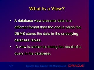 Oracle views | PPTX