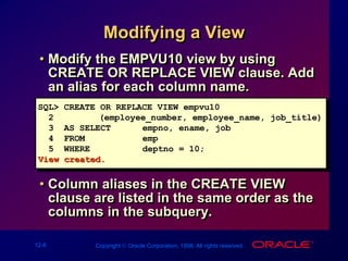 Oracle views | PPTX