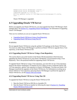 Oracle vm upgradation | PDF