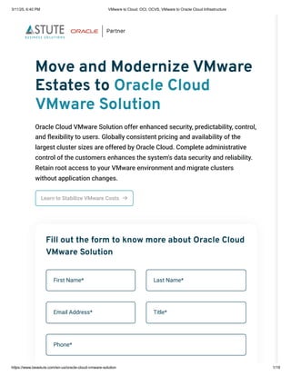 Oracle VMware – Redefining Cloud Virtualization | PDF
