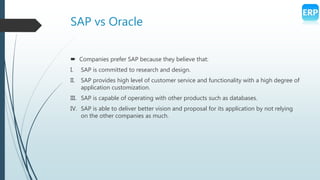 Oracle Vs SAP ERPs | PPTX