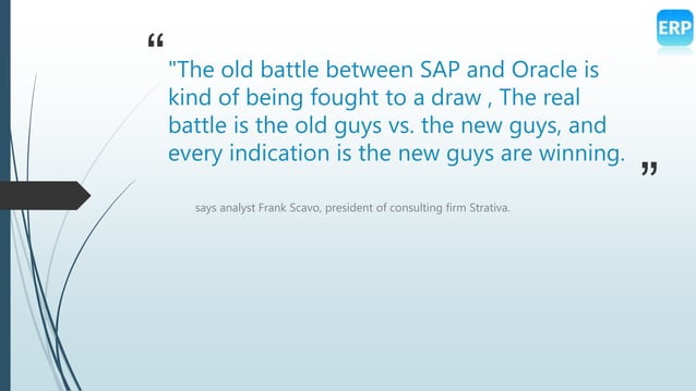 Oracle Vs SAP ERPs | PPTX