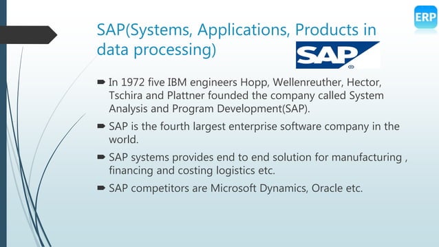 Oracle Vs SAP ERPs | PPTX