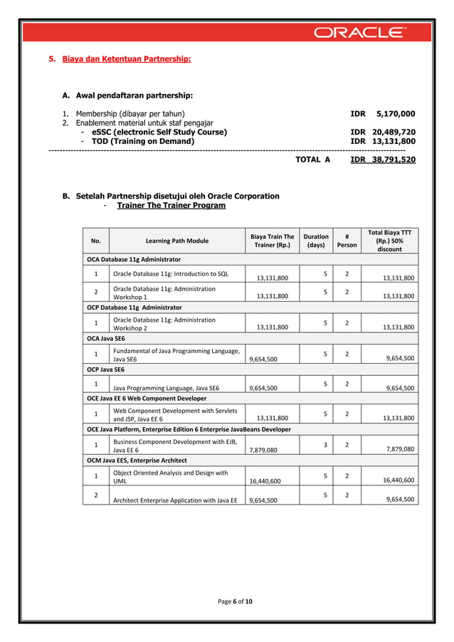Oracle wdp partnership program it telkom bandung 20 feb2013 | PDF