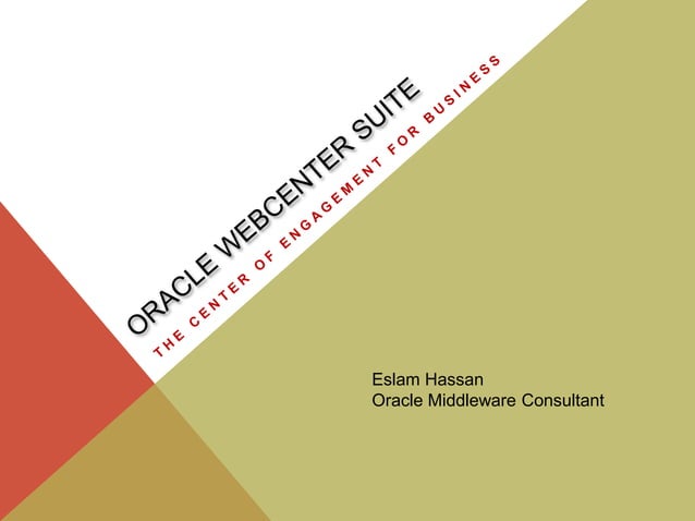 Oracle Webcenter Suite Overview | PPTX