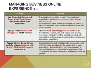 Oracle Webcenter Suite Overview | PPTX