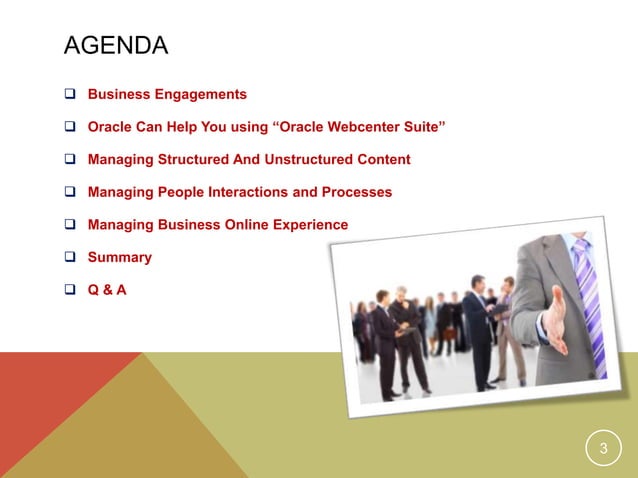 Oracle Webcenter Suite Overview | PPTX