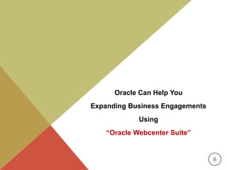 Oracle Webcenter Suite Overview | PPTX