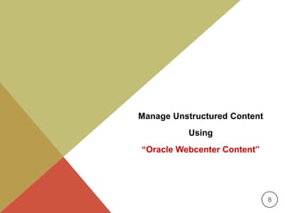 Oracle Webcenter Suite Overview | PPTX