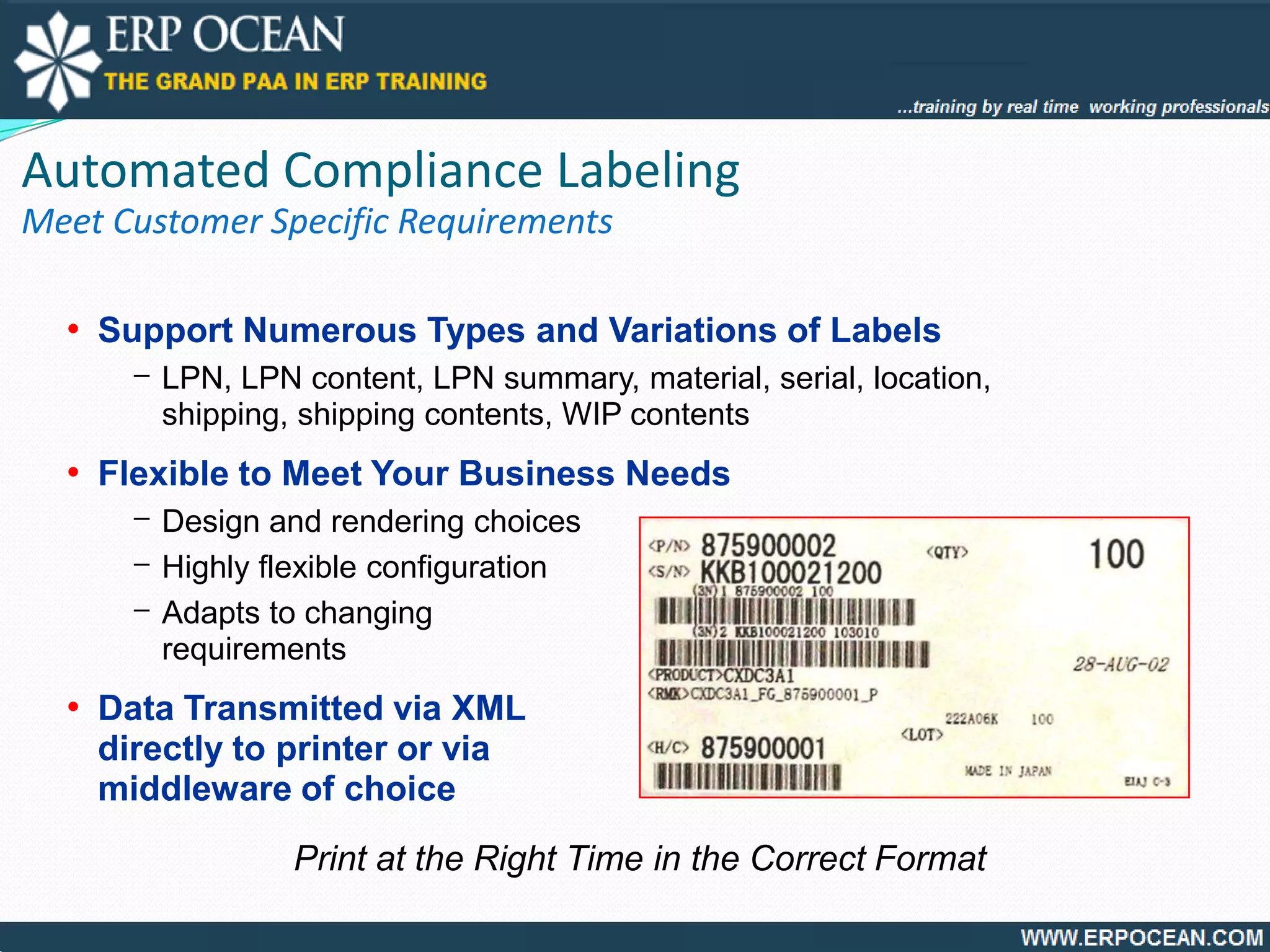 Oracle Warehouse Management System(Oracle WMS)@ERP OCEAN | PDF