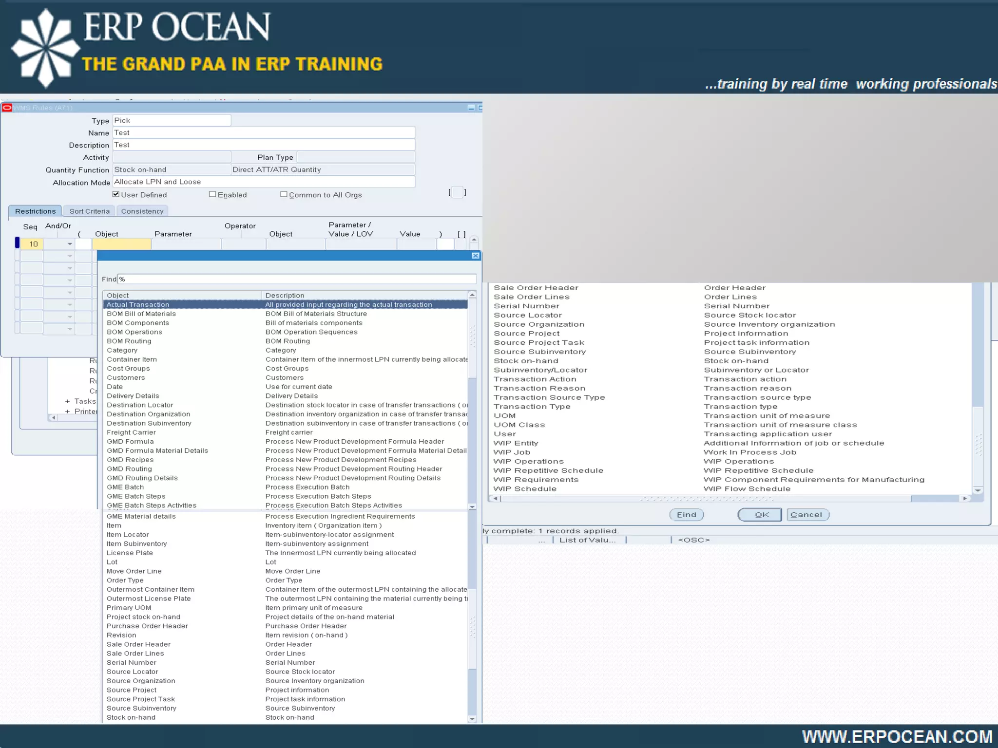 Oracle Warehouse Management System(Oracle WMS)@ERP OCEAN | PDF