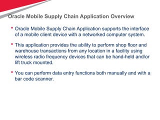 Oracle WMS and MSCA test test design to Overview.ppt