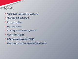 Oracle WMS and MSCA test test design to Overview.ppt
