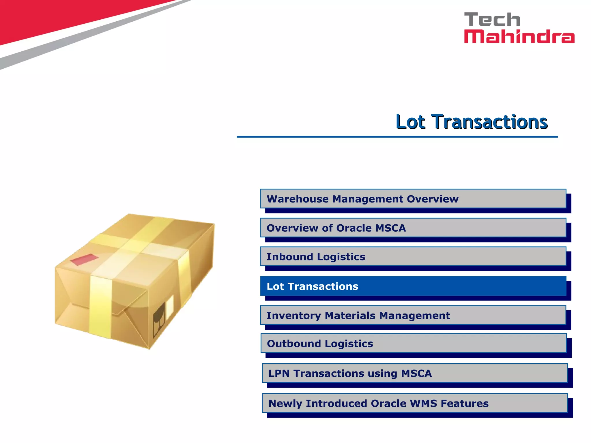 Oracle wms and oracle msca overview | PPT
