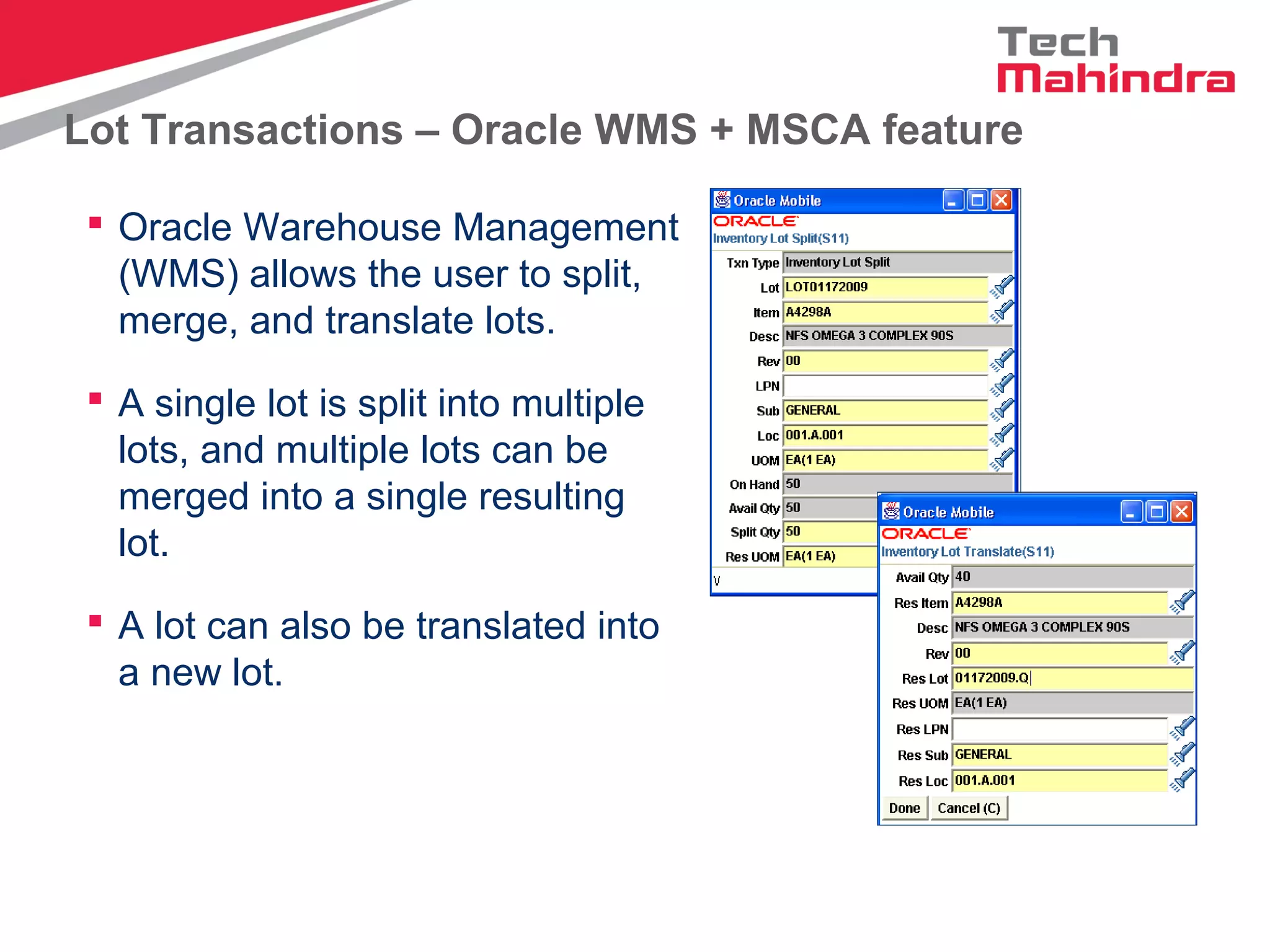 Oracle wms and oracle msca overview | PPT