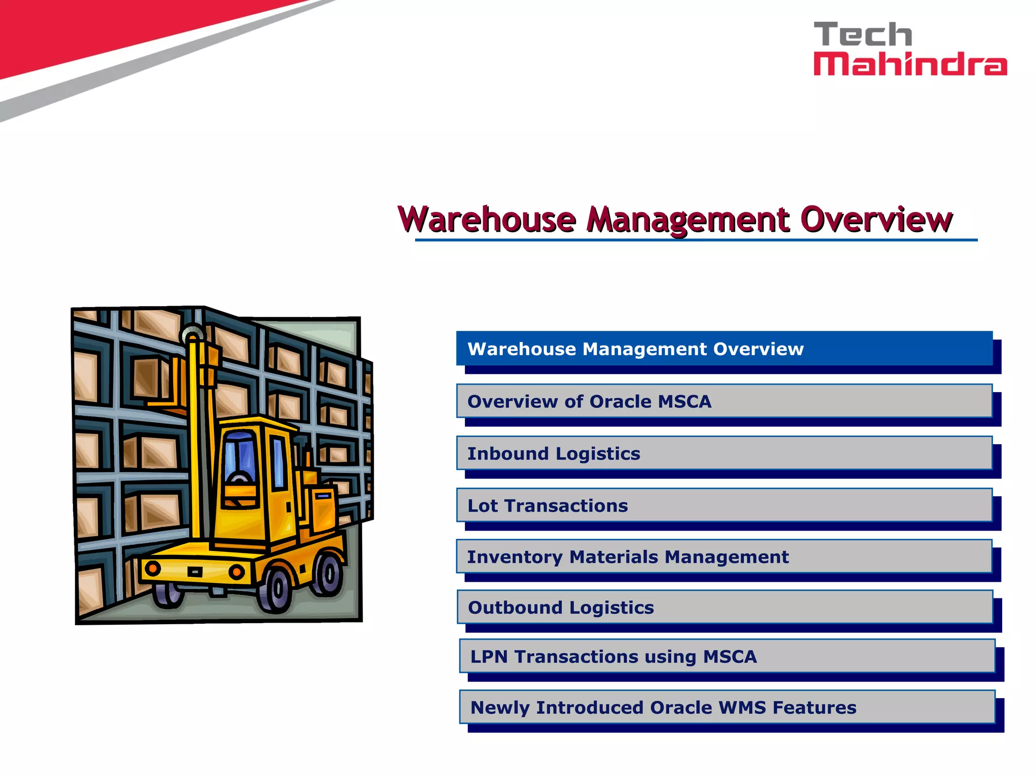 Oracle wms and oracle msca overview | PPT
