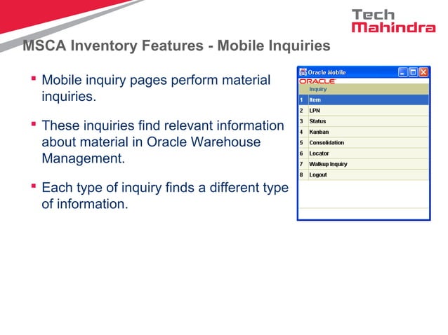 Oracle wms and oracle msca overview | PPT | Operating Systems | Computer Software and Applications
