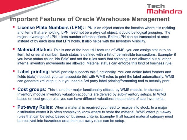 Oracle wms and oracle msca overview | PPT | Operating Systems | Computer Software and Applications