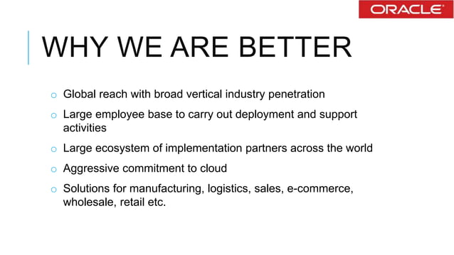 Oracle warehouse management system | PPTX | Cloud Computing | Internet