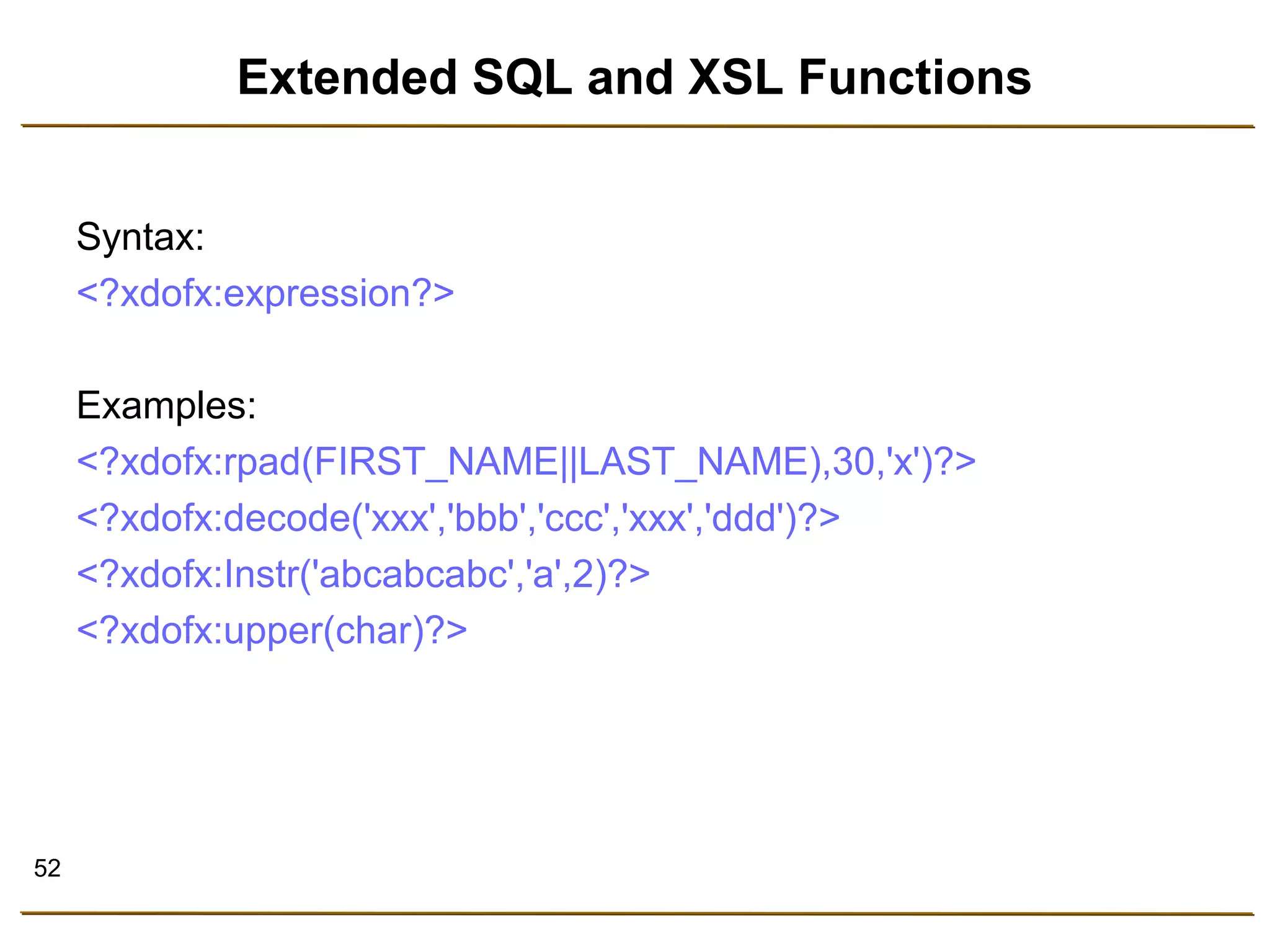 Oracle XML Publisher / BI Publisher | PPS
