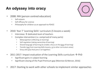 Why oracy is more important than literacy and numeracy put together | PPTX