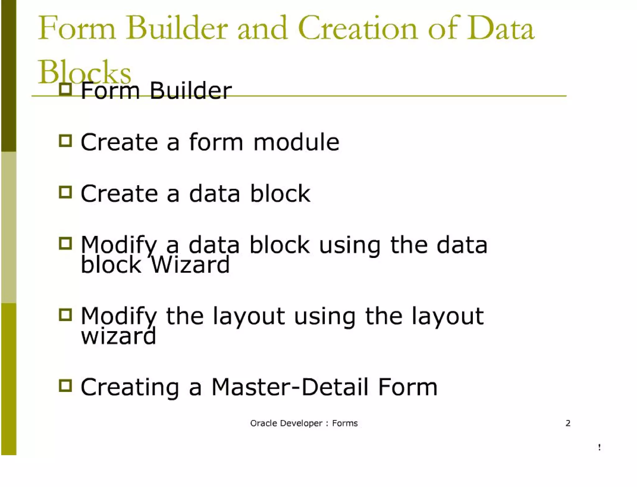 Oracle Forms Tutorial | PDF