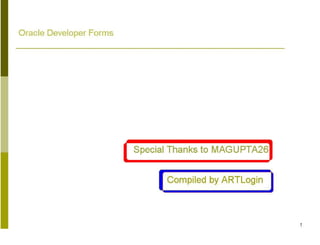 Oracle Forms Tutorial | PDF