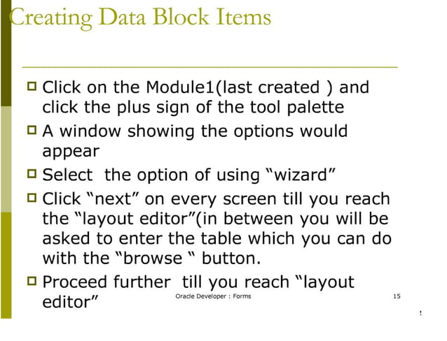 Oracle Forms Tutorial | PDF