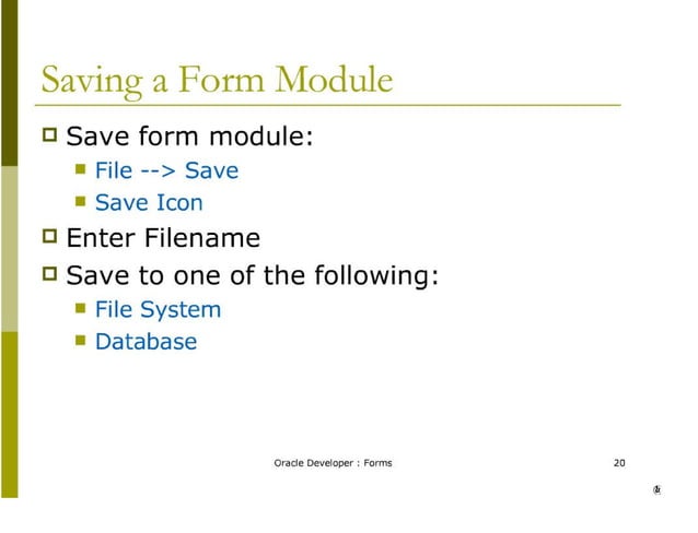 Oracle Forms Tutorial | PDF