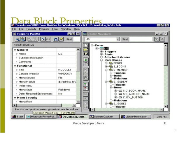 Oracle Forms Tutorial Ppt