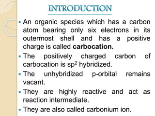 Carbocation ppt | PPTX
