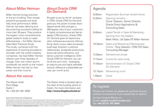 Oracle Ireland -Integrating Sales and Marketing | PDF