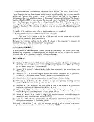 AN APPLICATION TO THE TRAVELLING SALESMAN PROBLEM | PDF