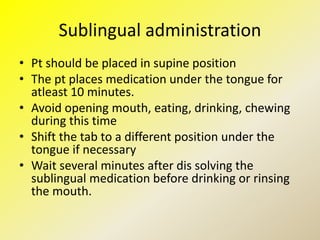 Oral drug administration | PPTX