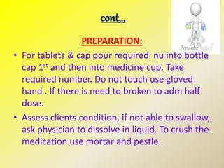 Oral drug administration | PPTX