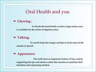 Oral 1 Health | PPT