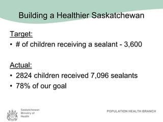 Oral health standards of care for children at risk saskatchewan ...