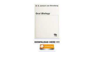 Oral Biology | PDF