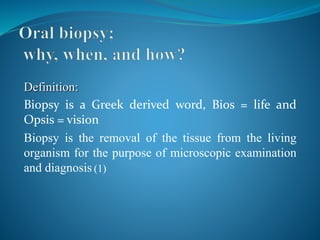 Oral Biopsy | PPTX