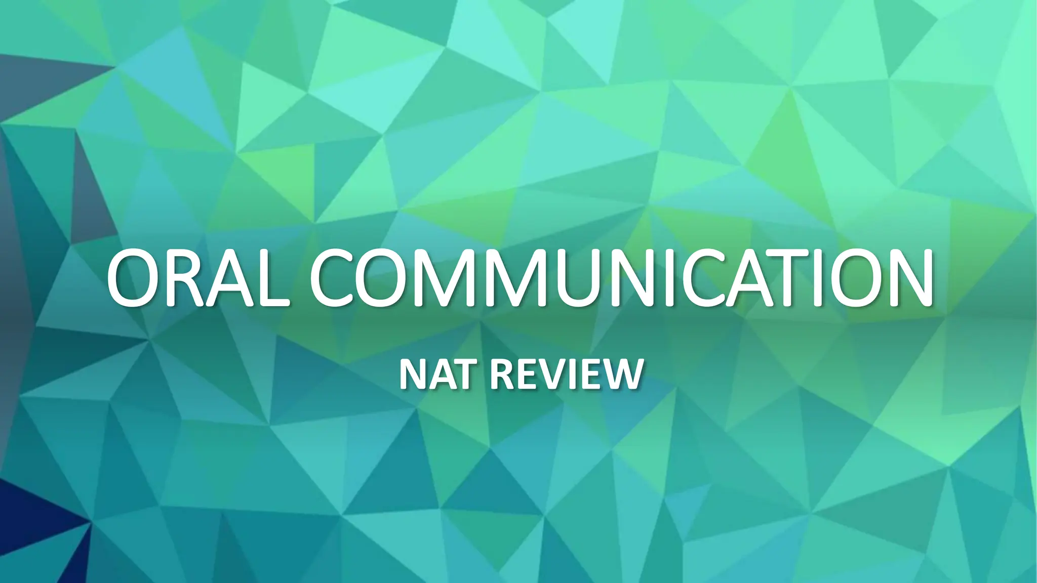 Oral Communication Nat Reviewer Test Best | PPTX | Medical Health