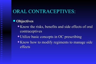 Oral contraceptives | PPT